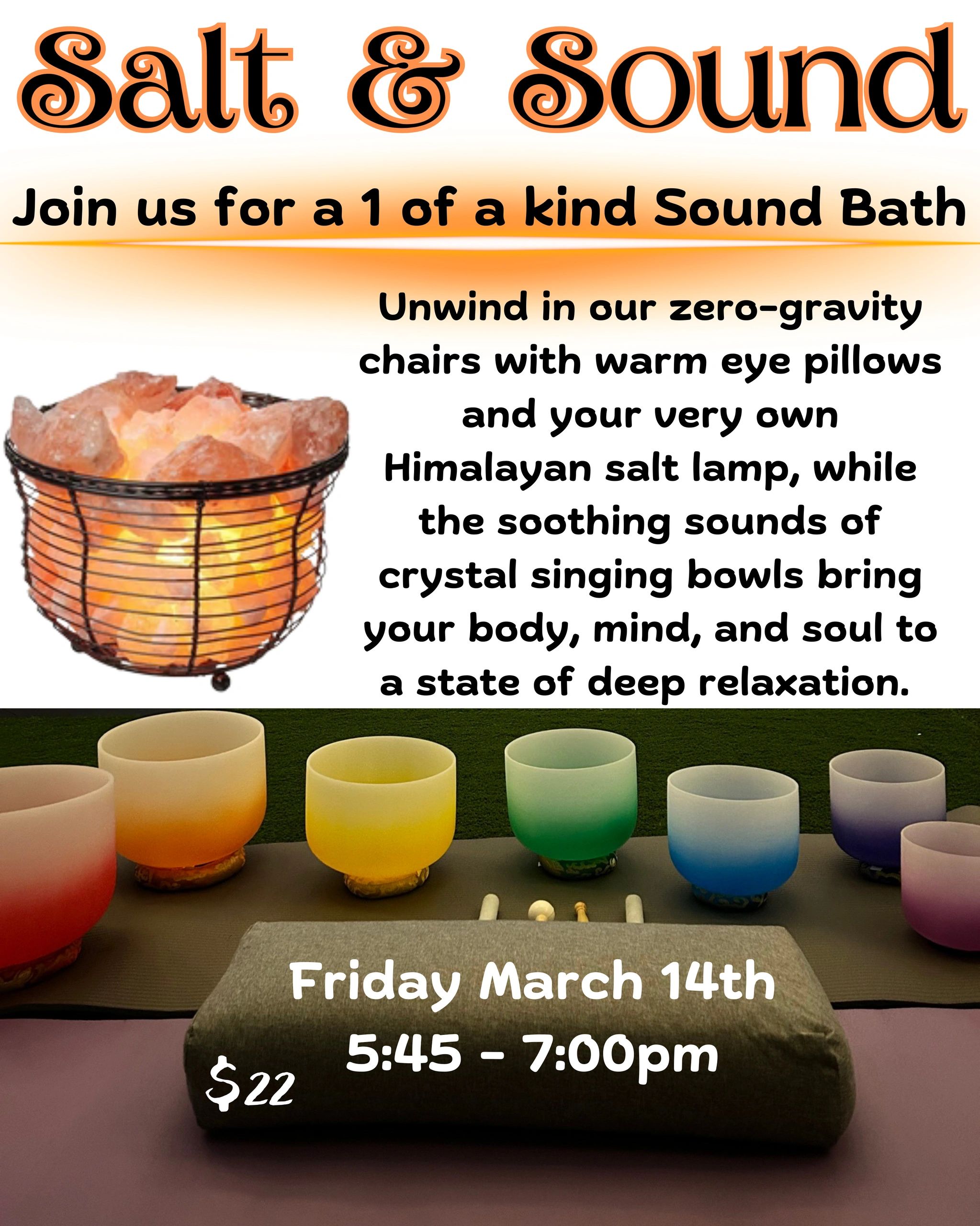 Salt & Sound ~ Crystal Sound Bath with Himalayan salt Lamps